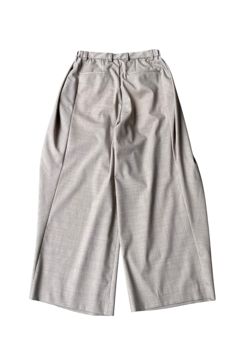 VALAADO | FACE NON-MULESING STRETCH WOOL TROPICAL / BEIGE ワイドスラックス ...